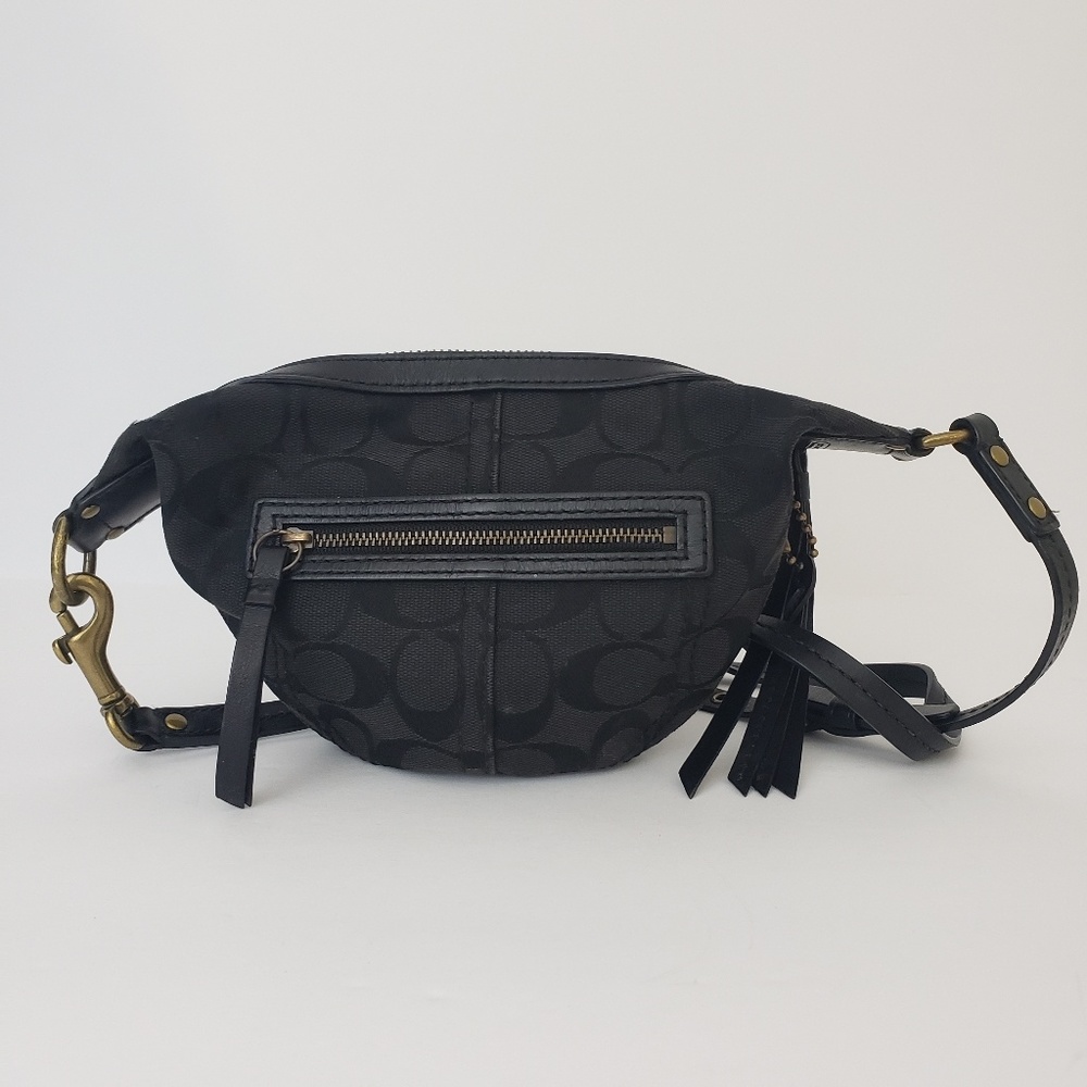 Coach Signature Vtg Sm Canvas Crossbody - Gem